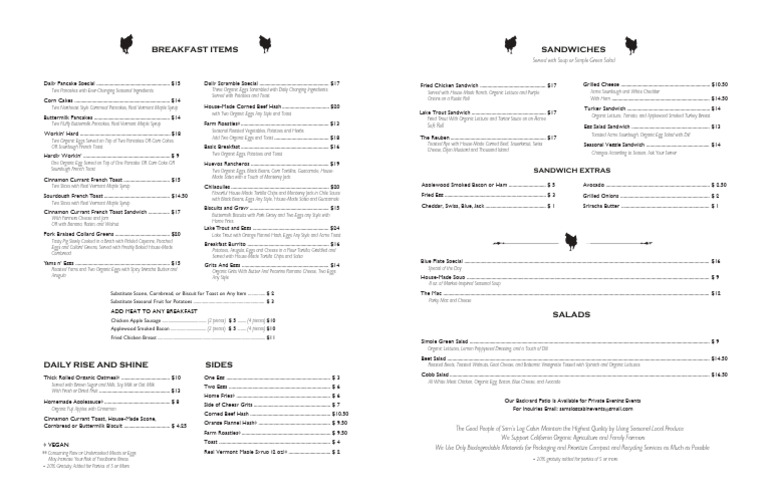 Sam's Breakfast Menu and Prices | PDF | Pancake | Salad