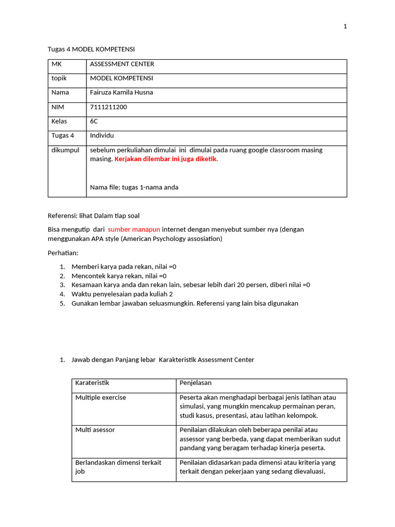 Fairuza Kamila Husna - Tugas 4 AC | PDF