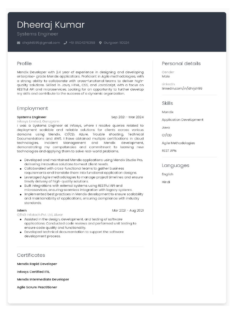 Dheeraj Resume | PDF