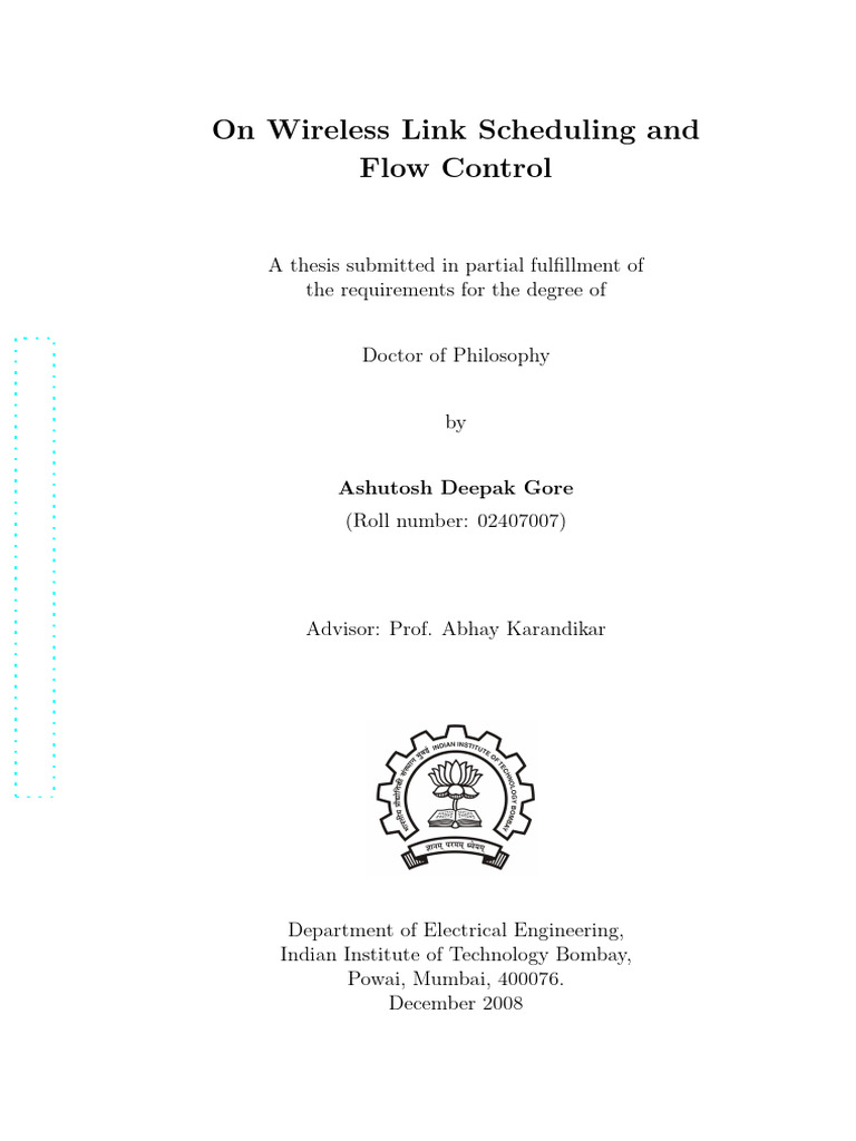 On Wireless Link Scheduling and Flow Control - Gore | PDF | Computer Network | Wireless Ad Hoc ...