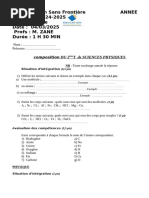 Composition Maths 4ème 2024-2025 | PDF