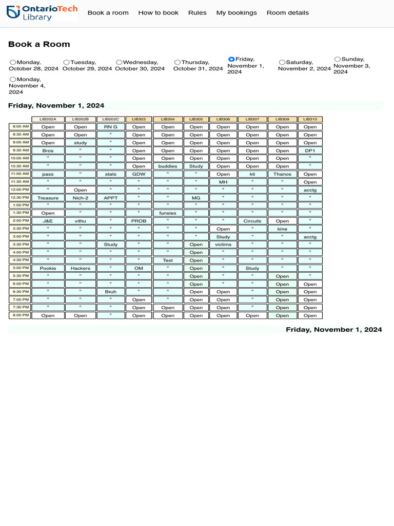 OT - Group Study Room Booking | PDF