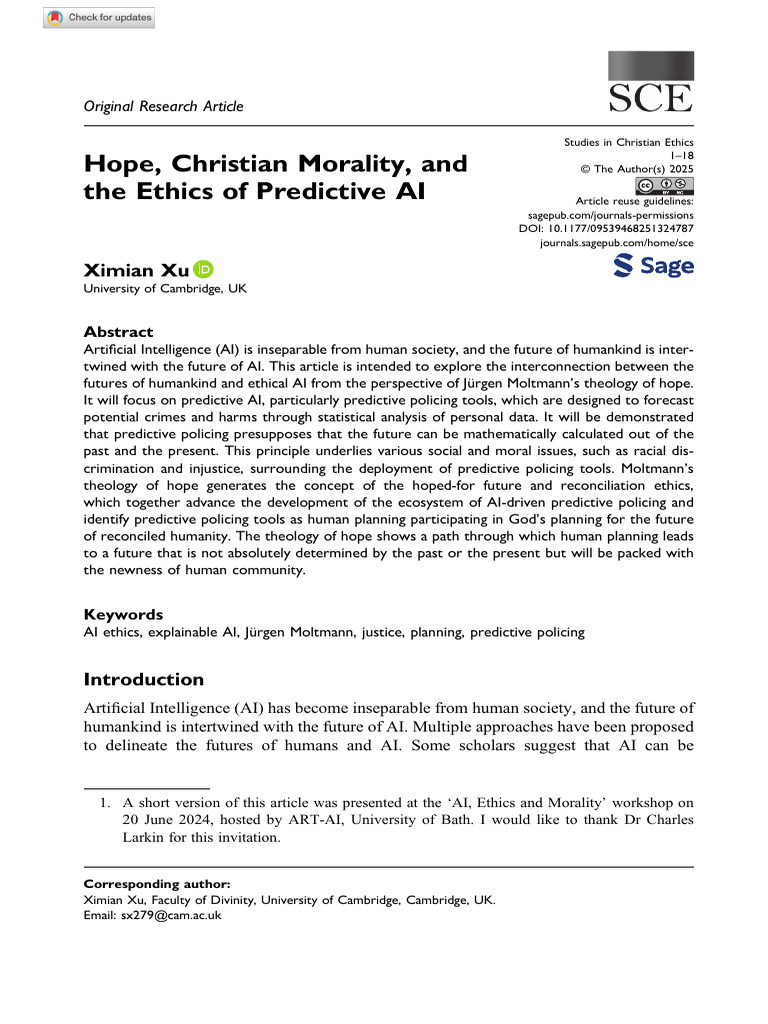 Ethics of Predictive AI and Hope | PDF | Artificial Intelligence ...