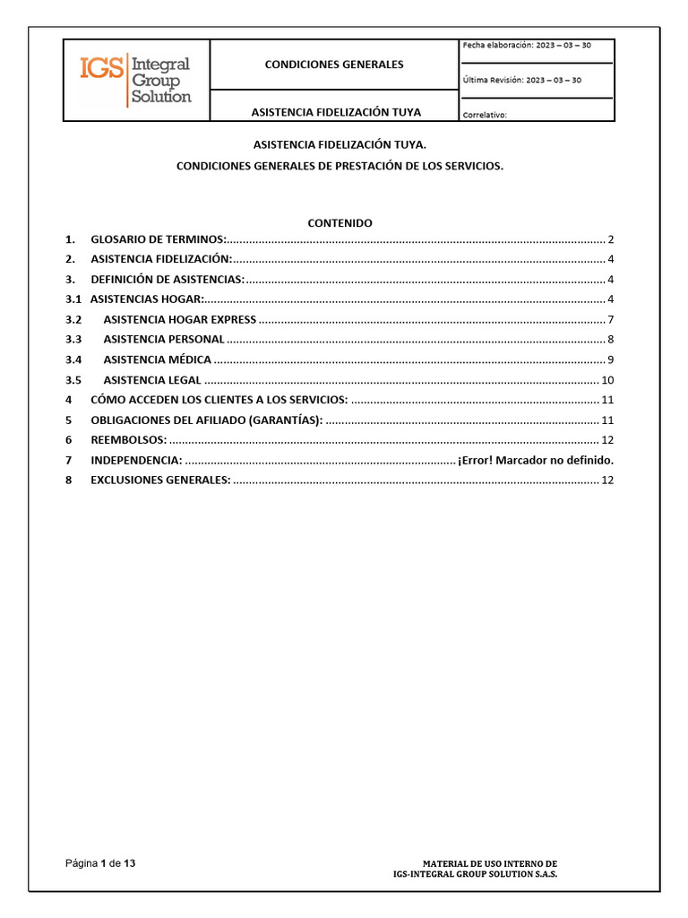 Clausulado Fidelizacion Tuya CR 1 | PDF | Nutrición | Dieta y nutrición