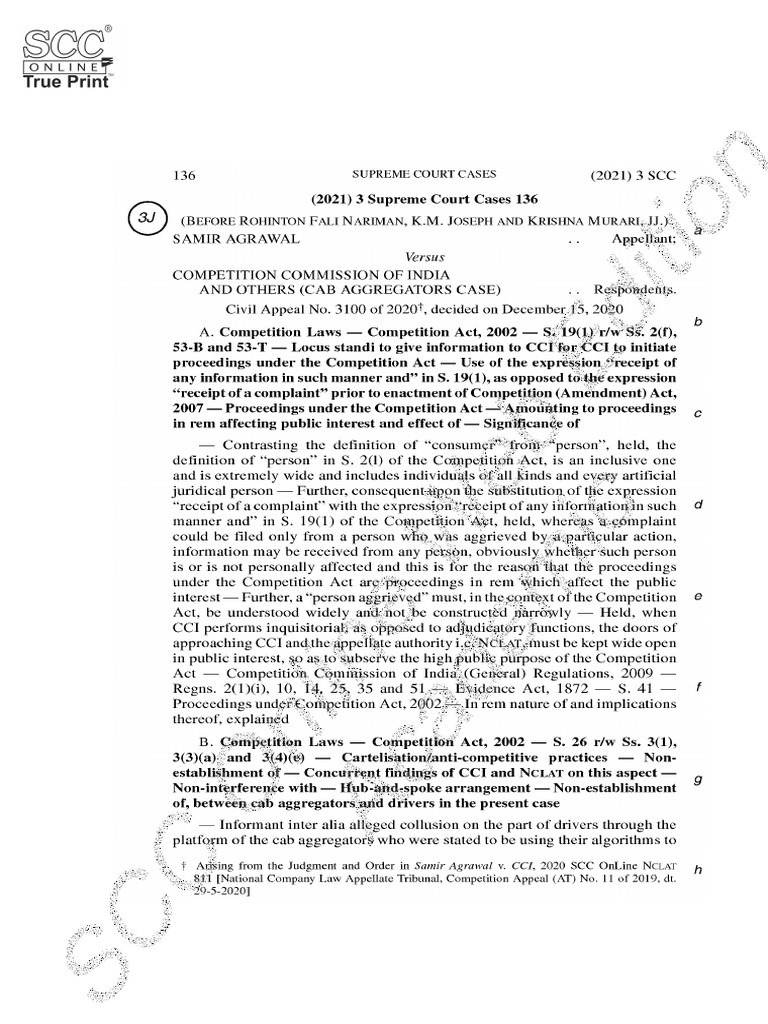 Samir Agarwal V CCI | PDF | Government Related Organizations | Government