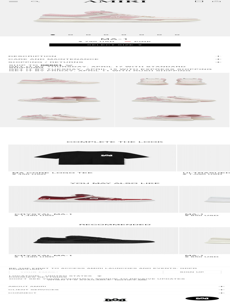 Ma-1 - Pink - Amiri | PDF