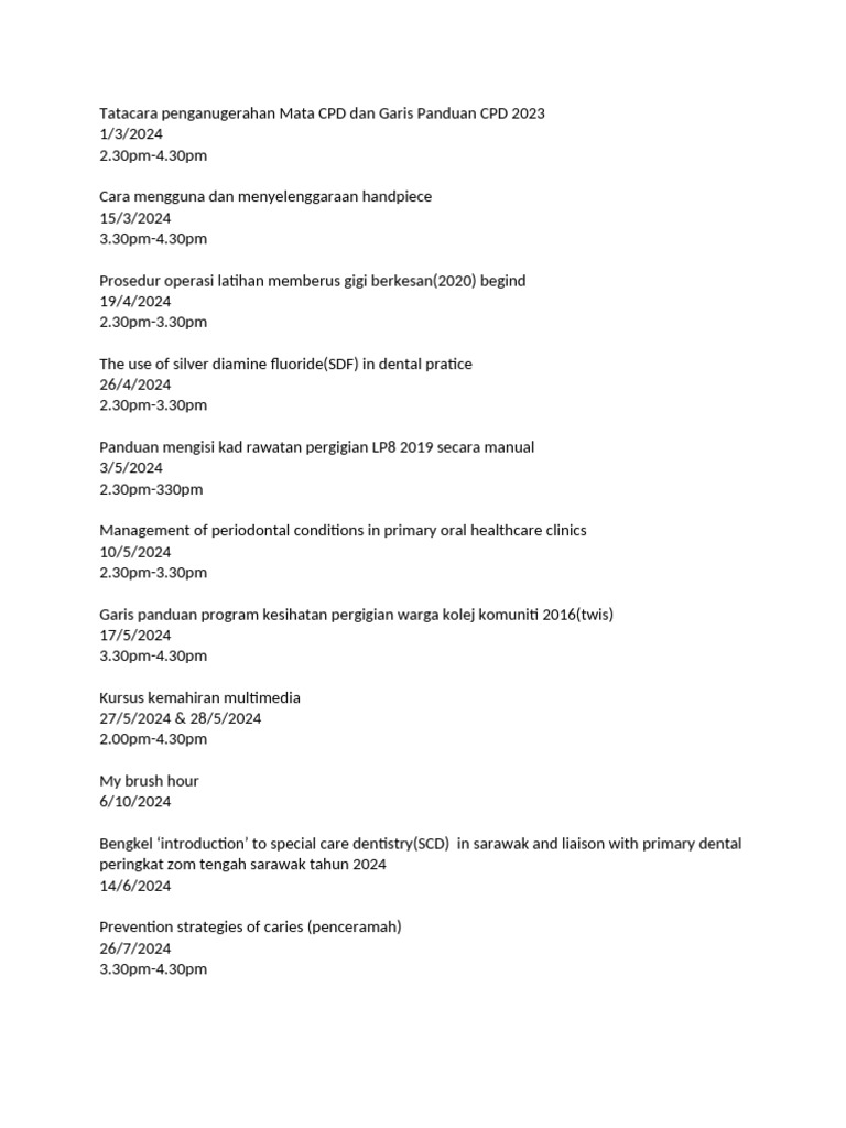 Tatacara penganugerahan Mata CPD dan Garis Panduan CPD 2023 | PDF | Dentistry | Medical Specialties