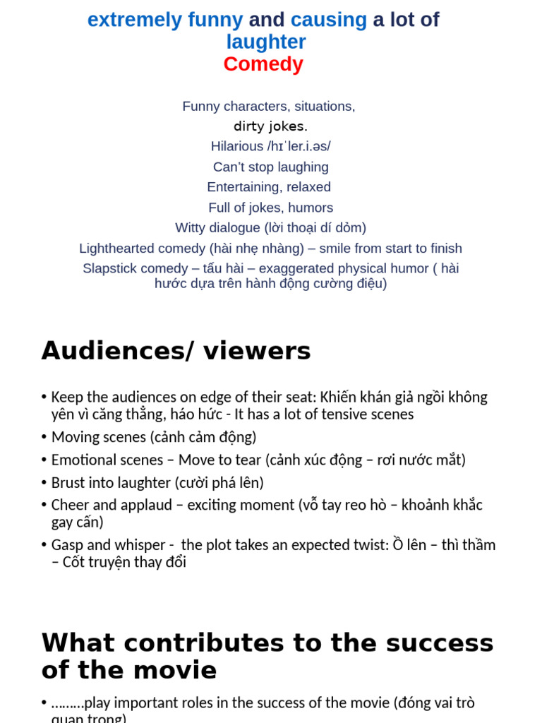 Vocabulary To Describe Movies | PDF