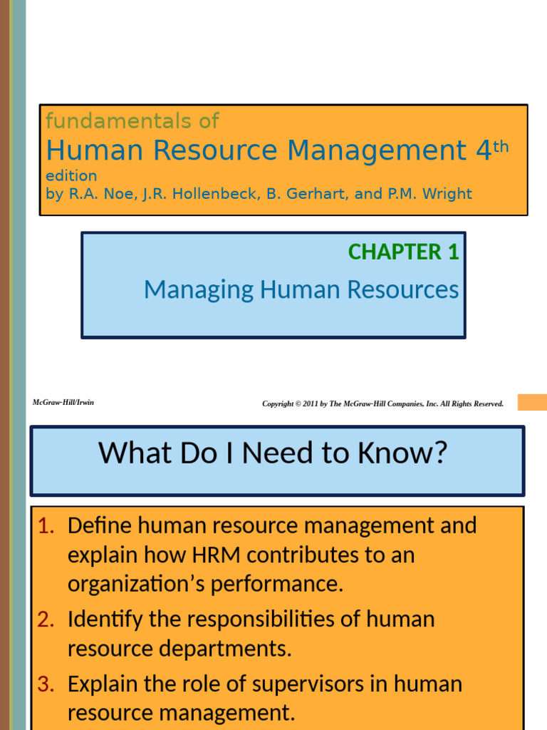 Chap 1 - Managing Human Resource | PDF | Employment | Human Resource ...