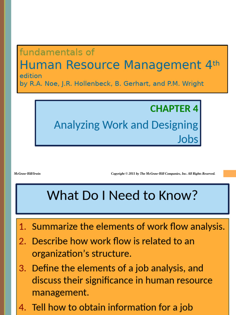 Chap 4 - Analyzing Work and Designing Jobs | PDF | Employment | Motivation