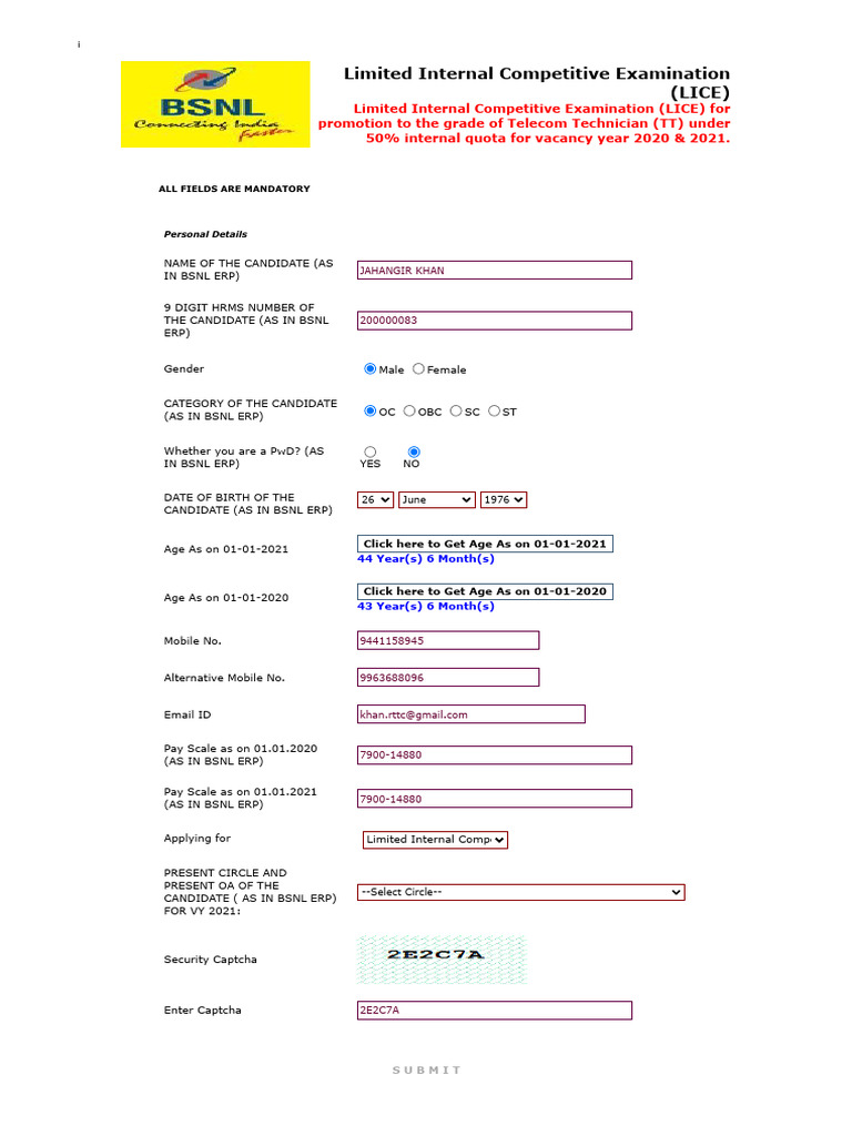 BSNL Online Registration | PDF
