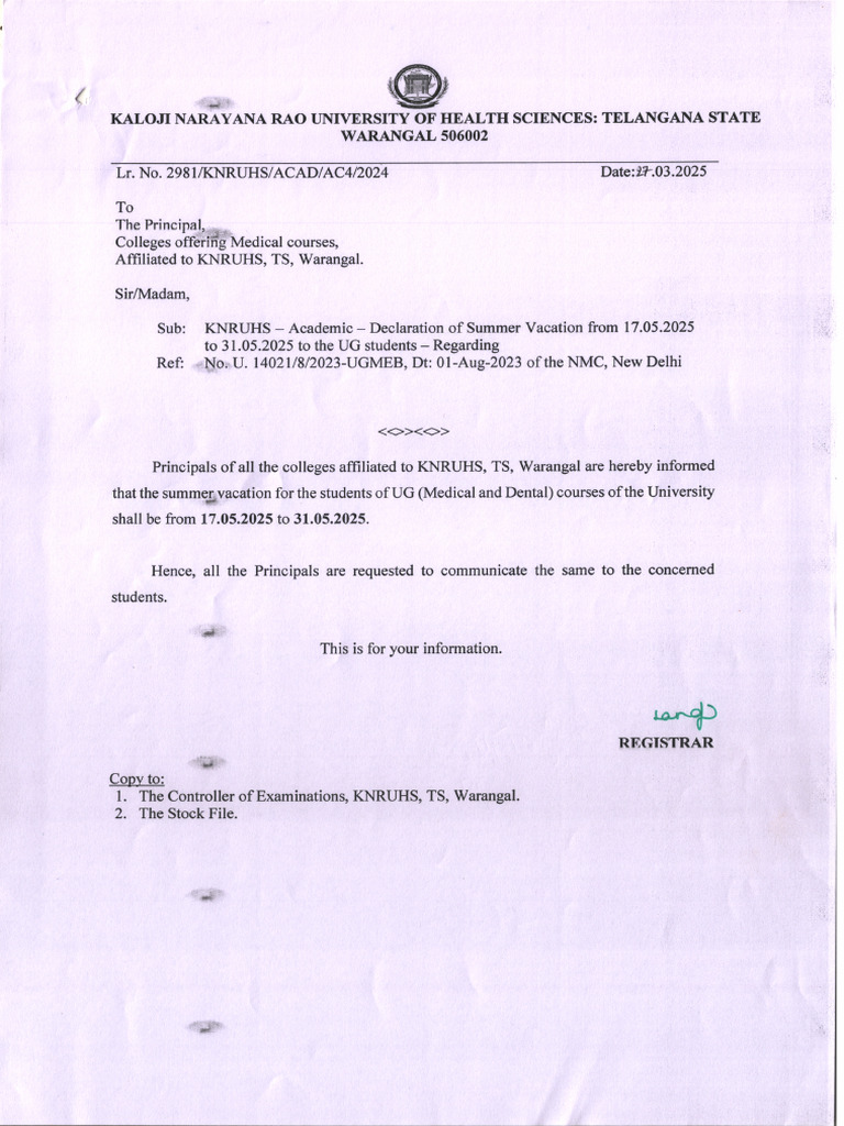 Summer Vacation | PDF