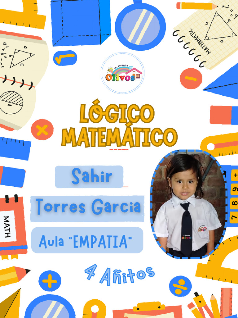 Documento A4 Portada de Matemáticas Ilustrado Multicolor | PDF