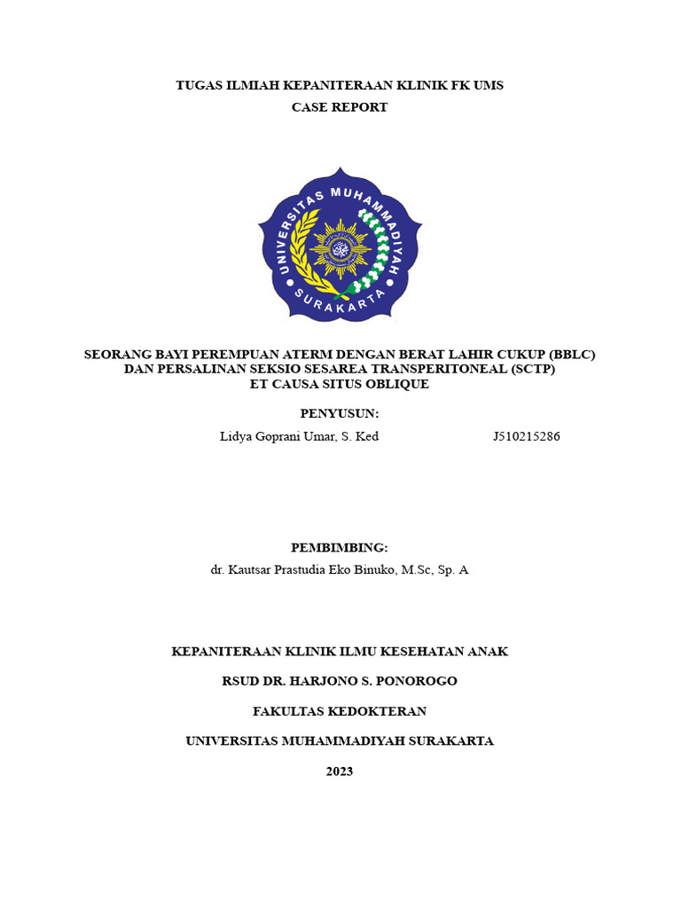 CR BBLC Dr Kautsar Lidya | PDF