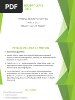 Grade 12 Vertical Projectile Motion Guide | PDF | Velocity | Acceleration