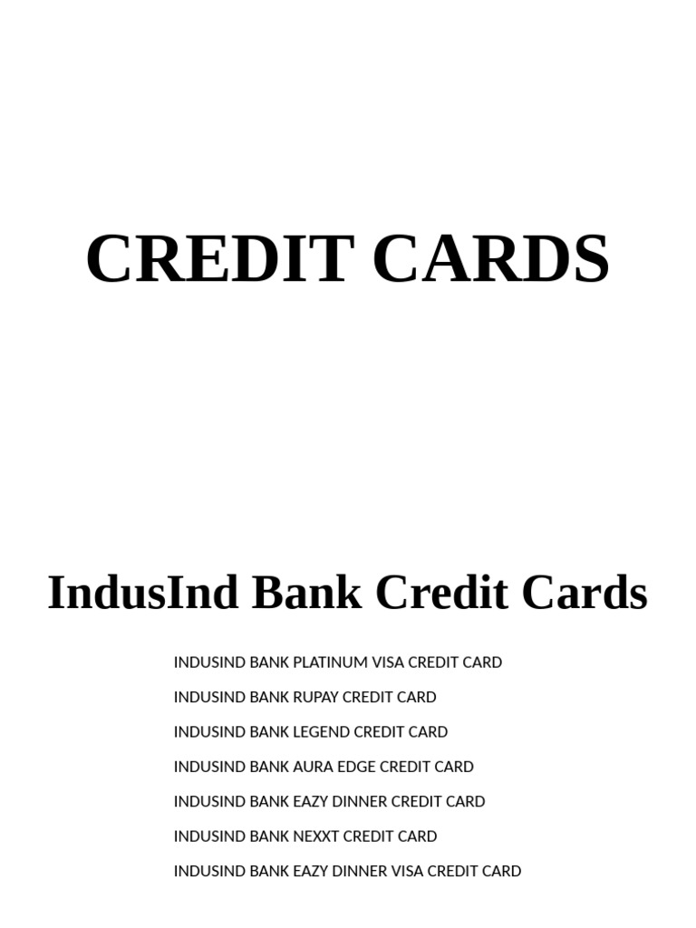 Credit Cards Presentation | PDF