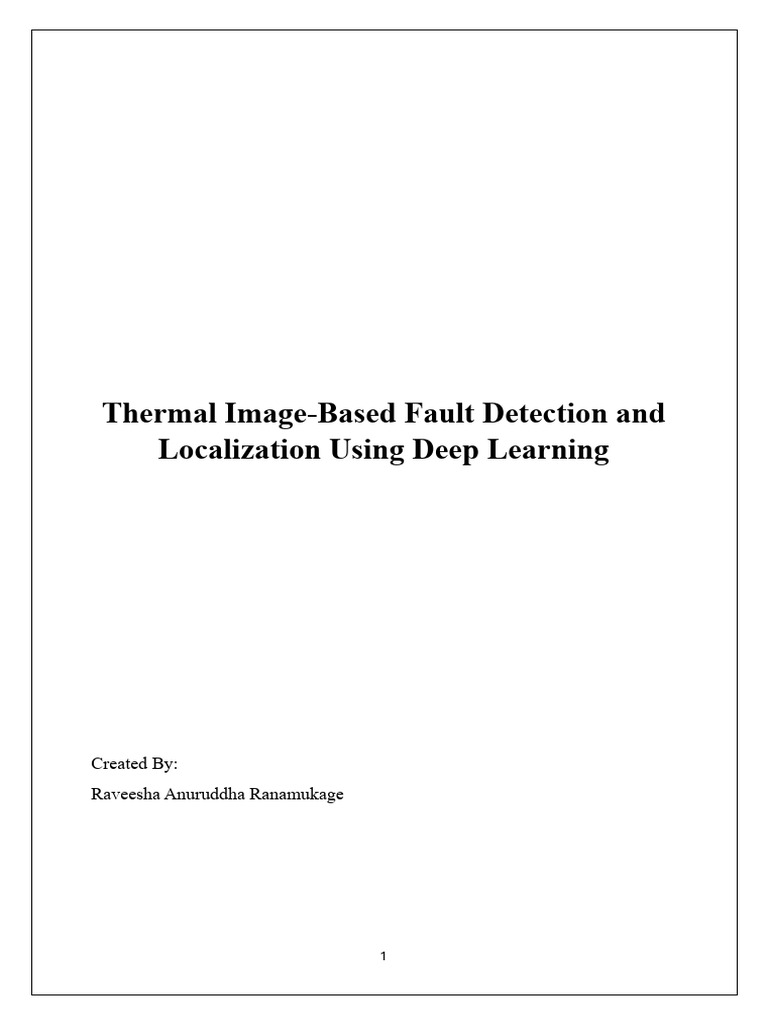Deep Learning Based Early Fault Detection Using IR Images | PDF | Thermography | Infrared