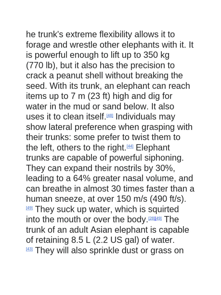 Elephant Trunk and Tusks Explained | PDF | Elephant | Tooth