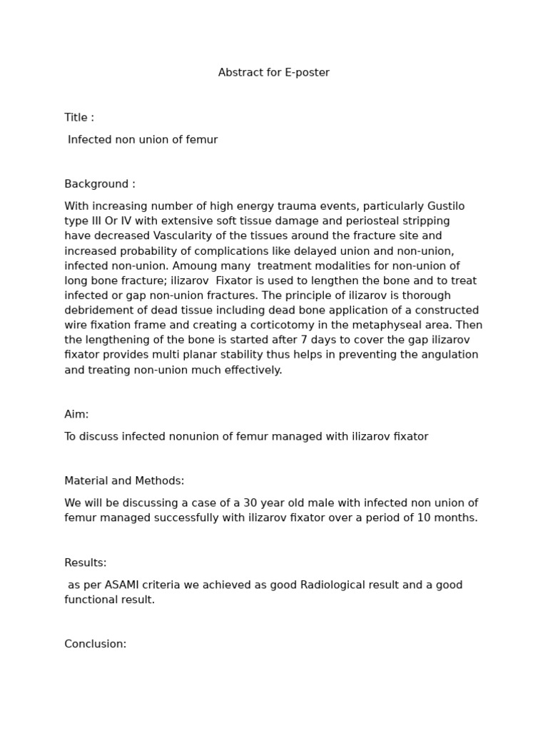 Abstract For e Poster. | PDF