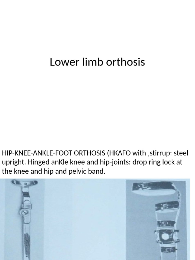 HKAFO Overview and Applications | PDF | Pelvis | Limbs (Anatomy)