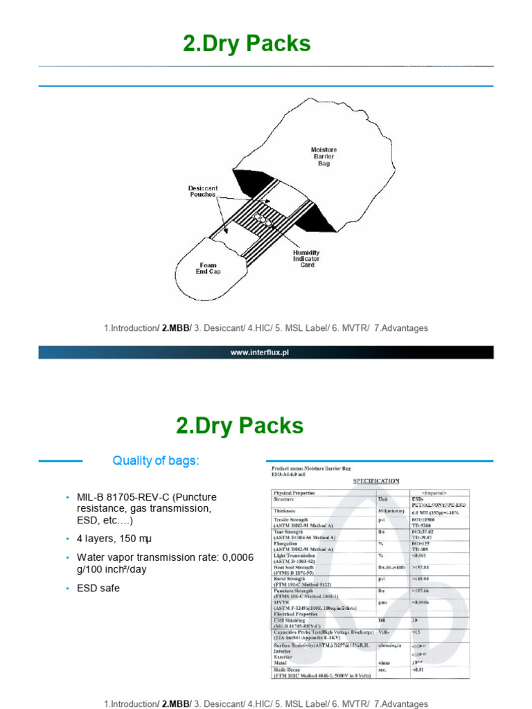 Moisture Barrier Bags and Desiccants Guide | PDF | Materials | Building ...