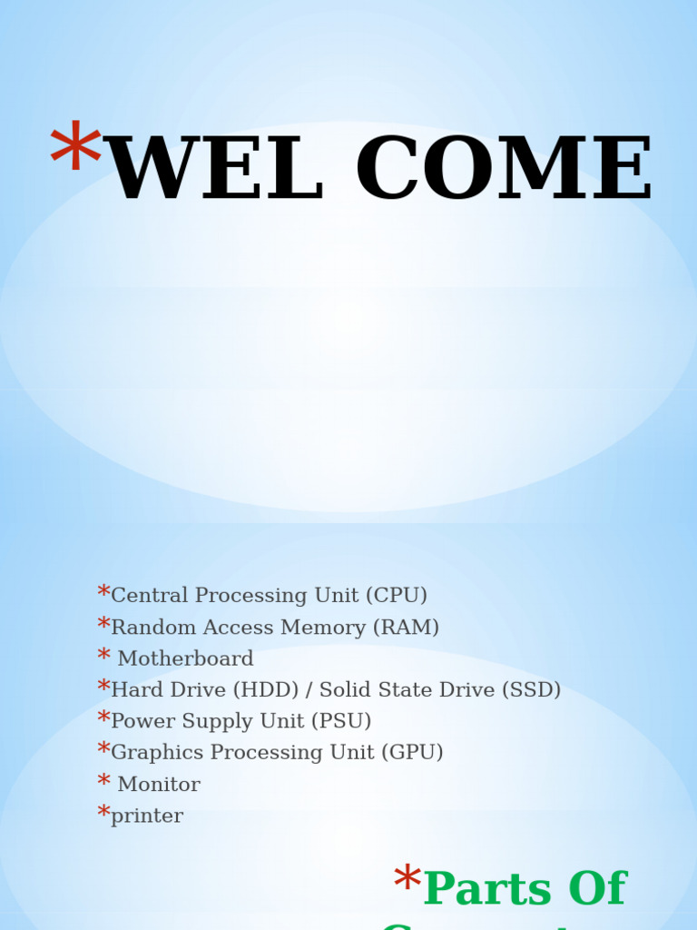 Parts of Omputer | PDF