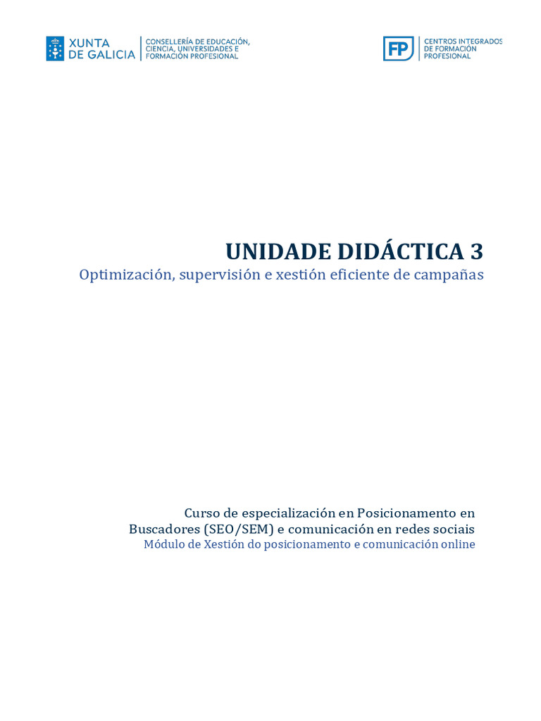 UD3 - Xestión Do Posicionamento | PDF