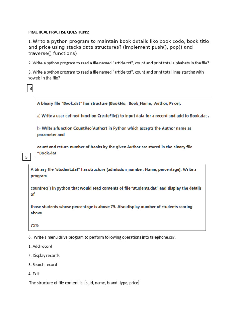 Practical Practise Questions | PDF | Sql | Databases