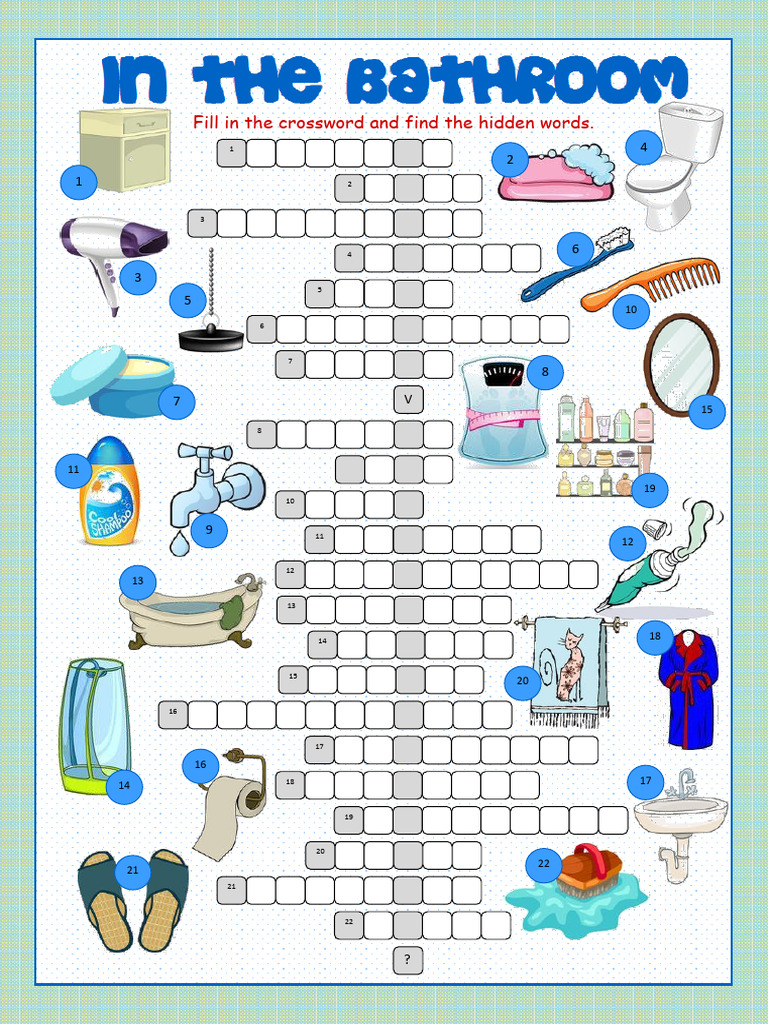 07 Bathroom Crossword Puzzle | PDF