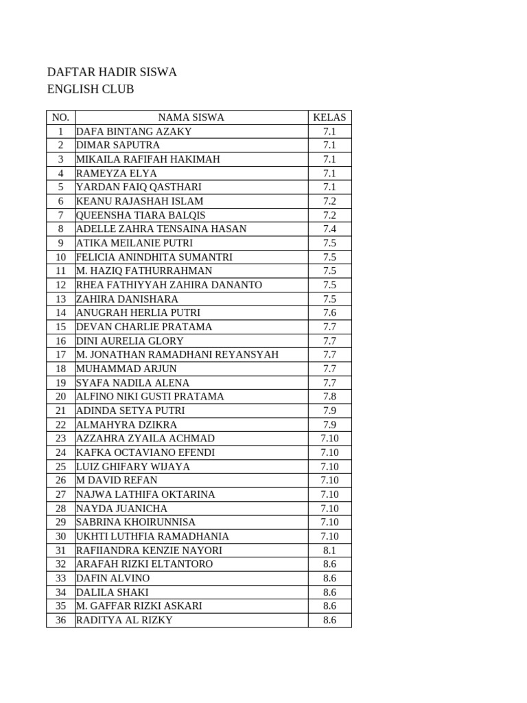 English Club. Wiwin 2024 | PDF