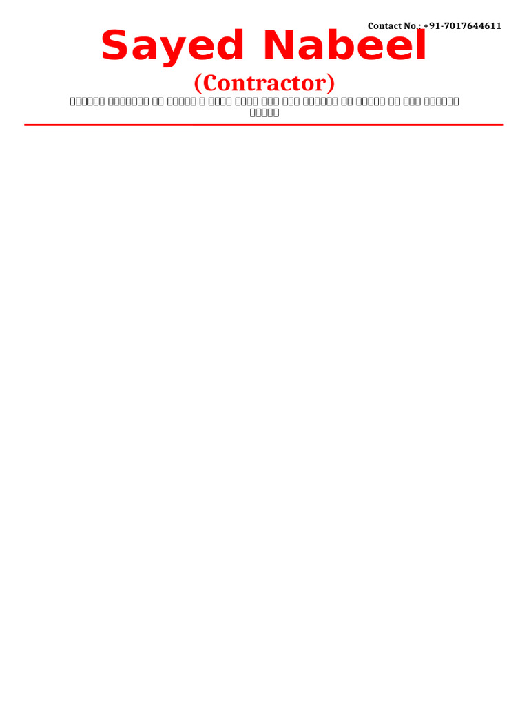 thekedar letterpad | PDF