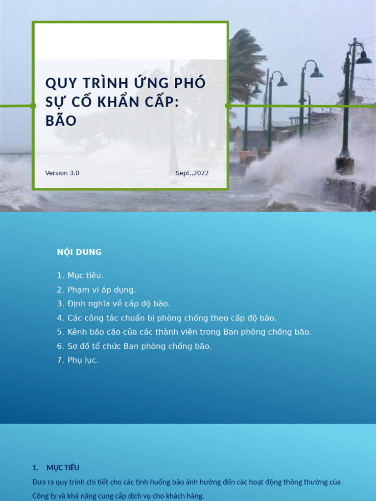 VN - Emergency Response Procedure - Typhoon | PDF