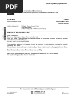 Economics Past Paper Questions 9708/12 | PDF