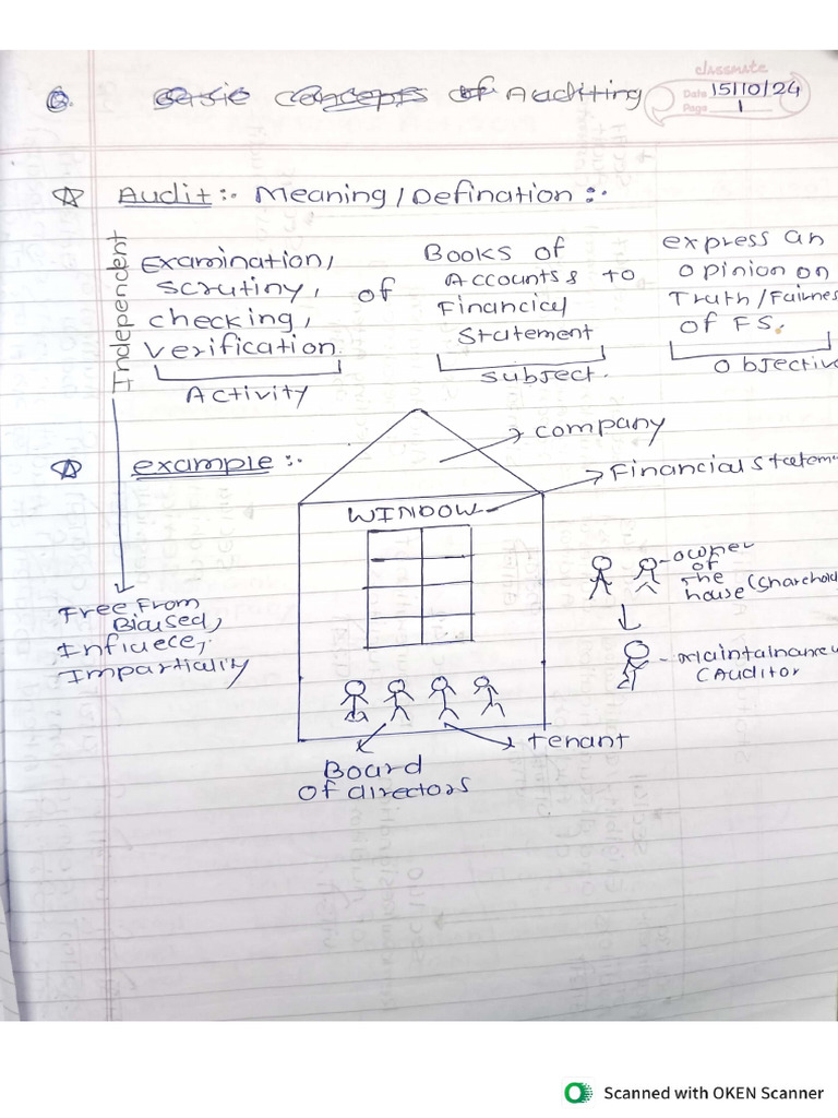 Umer Pathan CMA INTER GR2 AUDIT HANDWRITTEN NOTES | PDF
