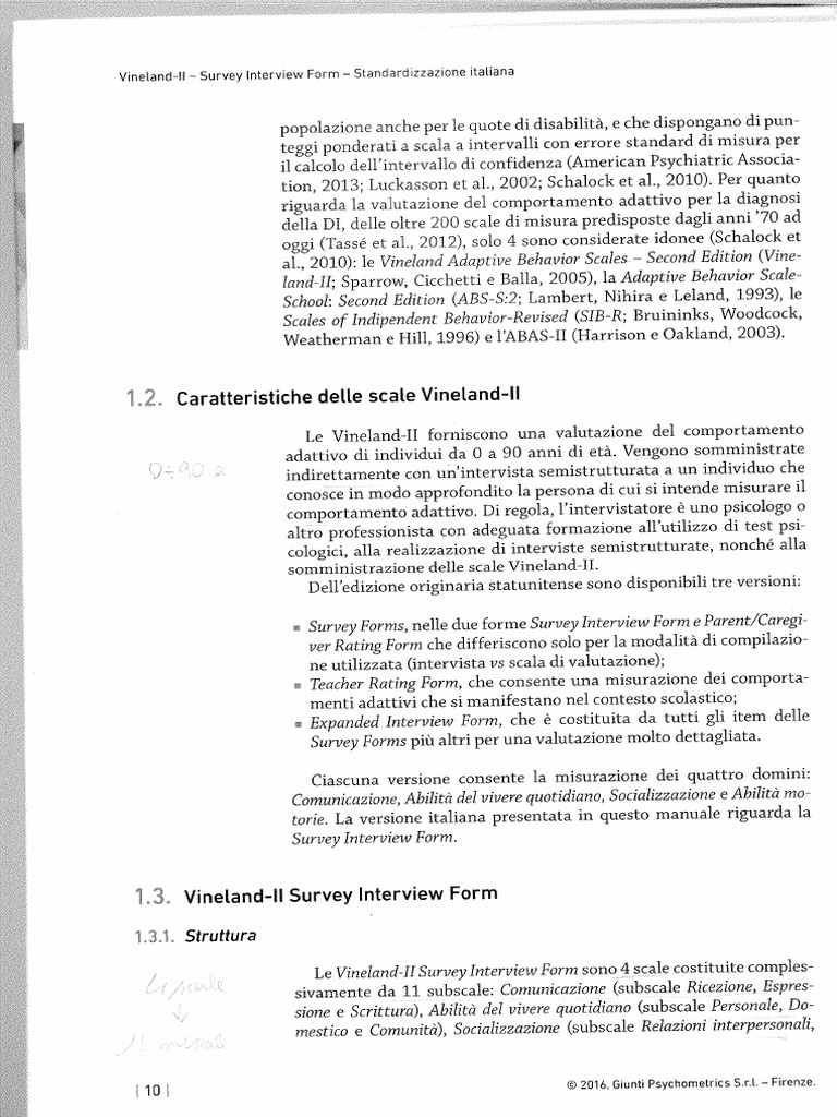 Manuale Vineland | PDF