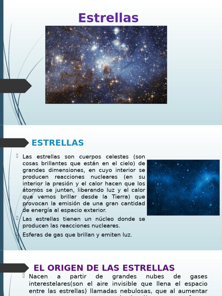 Características y Evolución de las Estrellas | PDF | Estrellas | Dom