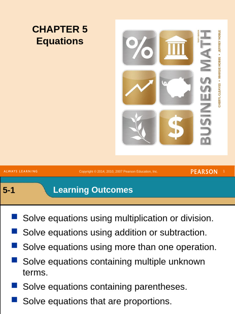 cbsm10e_ppt_ch05 | PDF | Equations | Multiplication