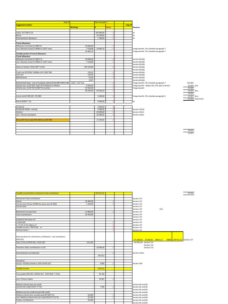 Mock Test- Suggested Solution | PDF | Tax Credit | Tax Refund