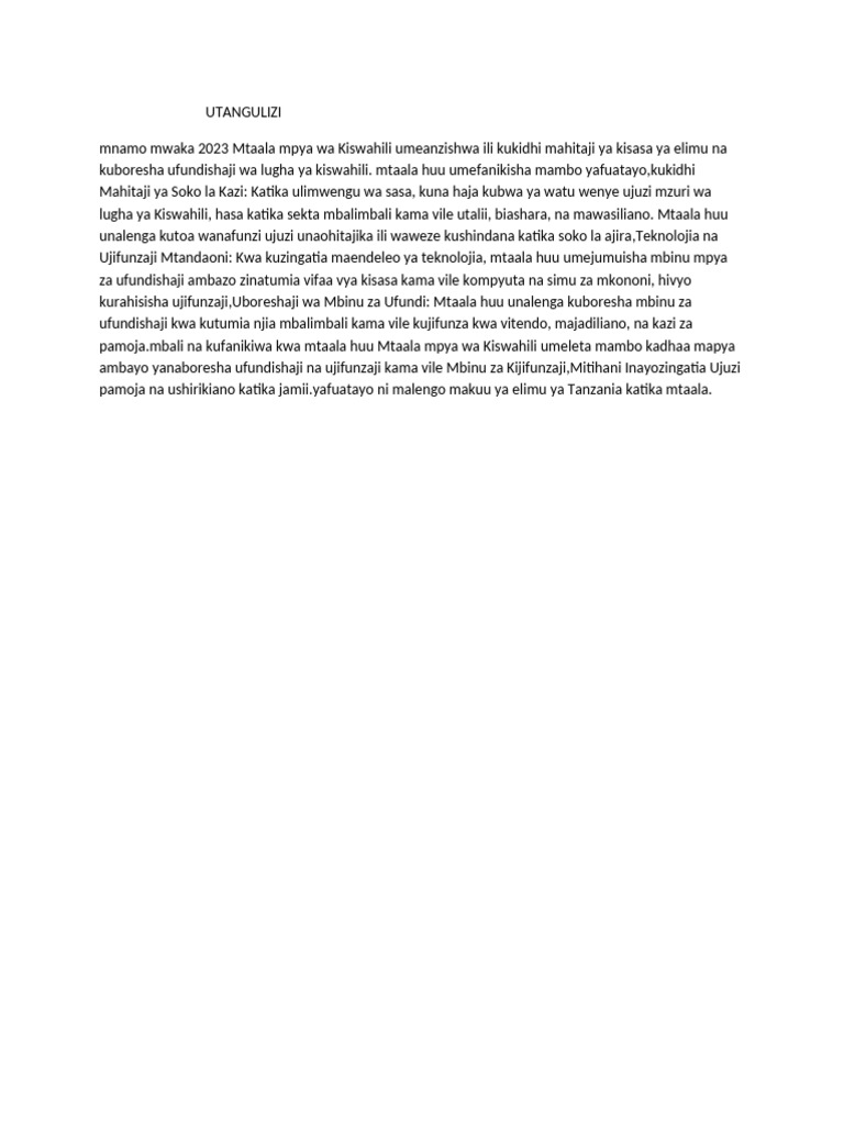 Utangulizi Wps Office | PDF