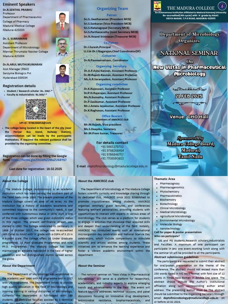 Microbiology Seminar Brochure | PDF