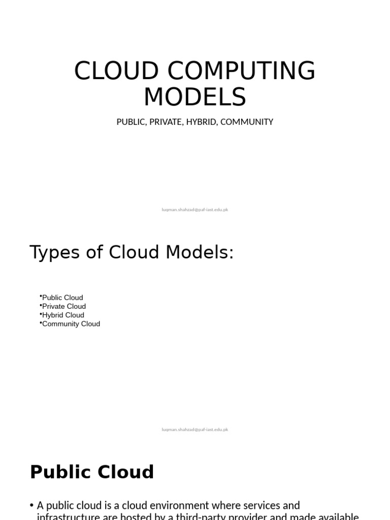 Chapter 3 - Cloud Computing Models | PDF | Cloud Computing | Scalability