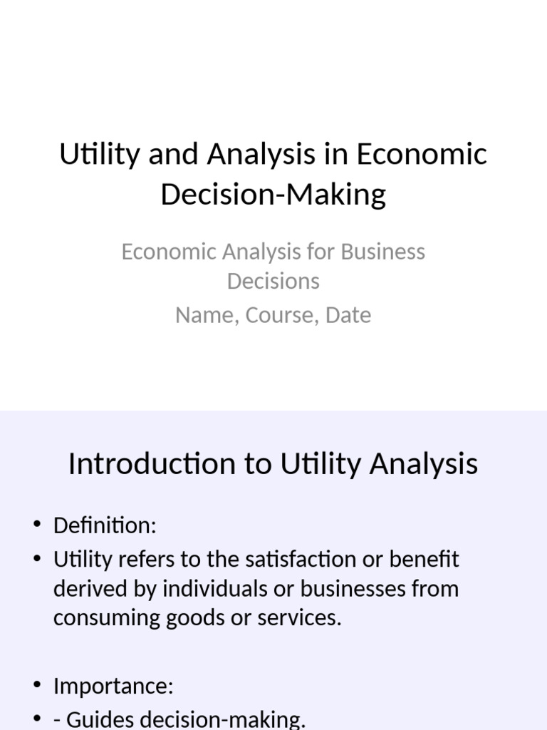 Understanding Utility in Economics | PDF | Utility | Marginal Utility