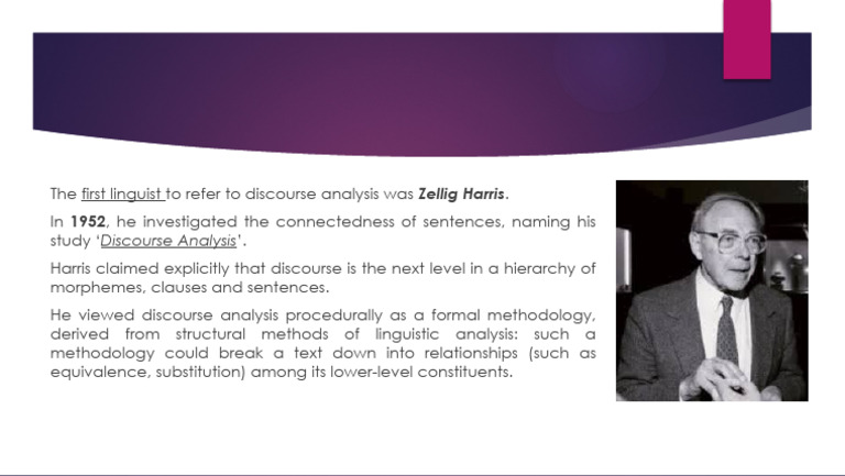 Discourse Analysis: Zellig Harris | PDF
