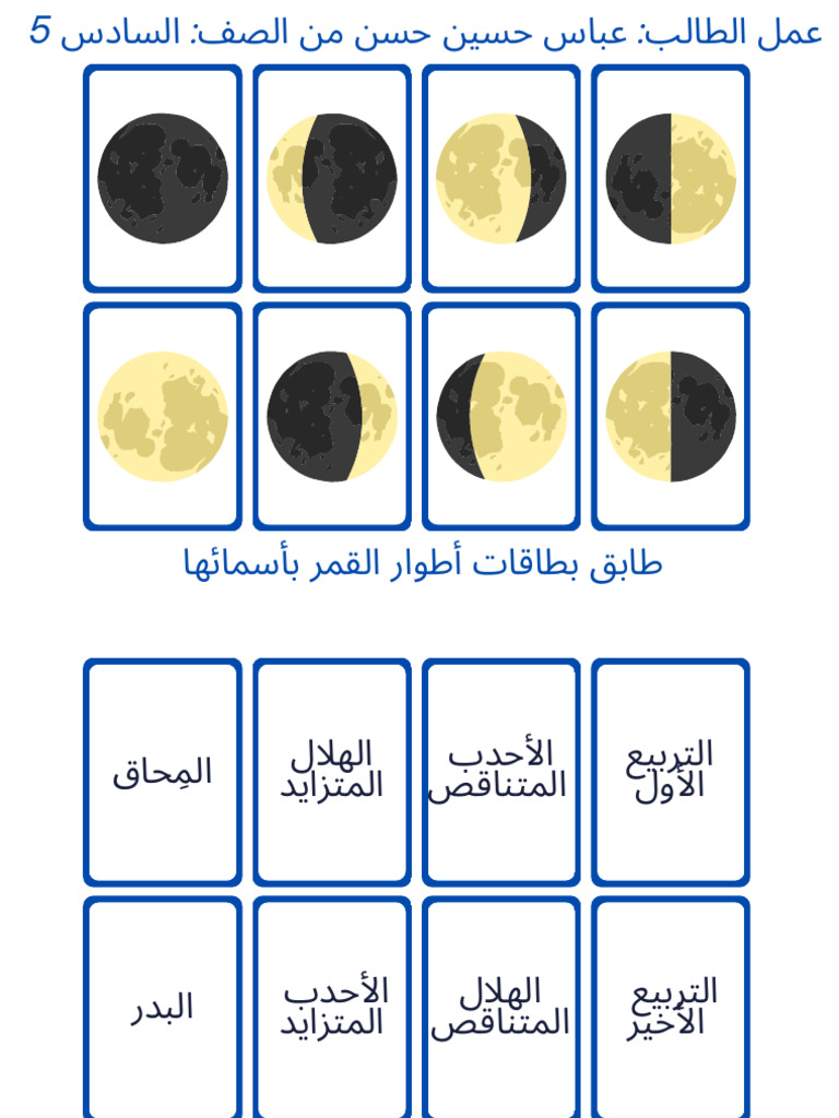 Moon Phases Flashcards | PDF