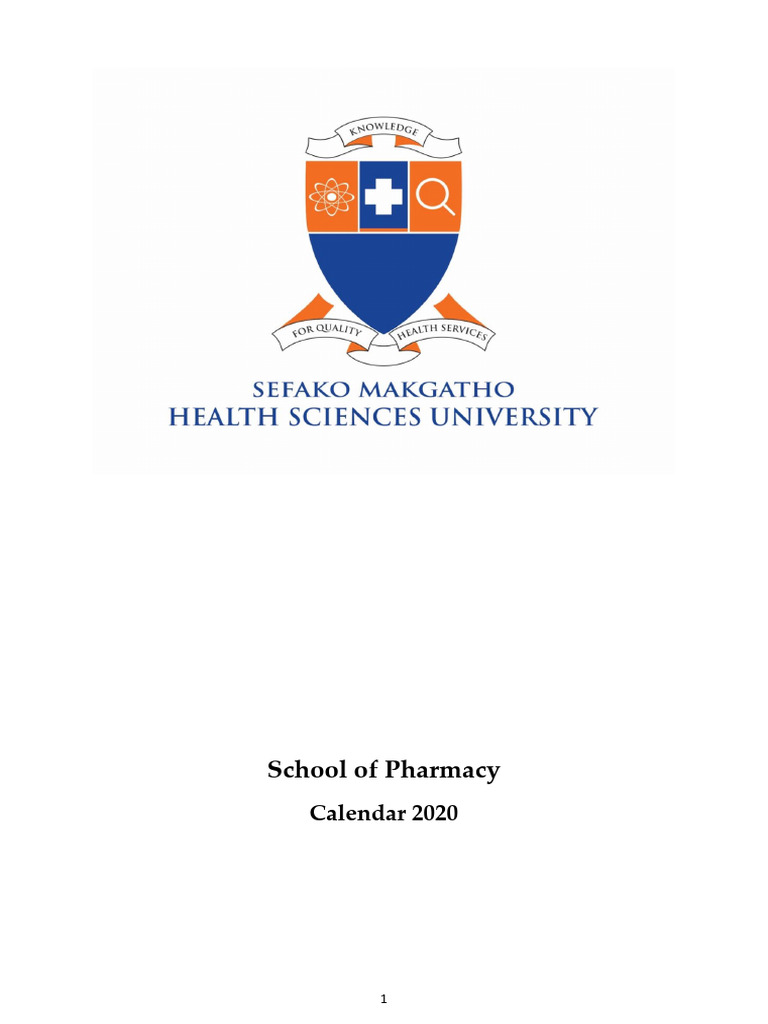 School of Pharmacy Calendar 2020 | PDF | Academic Degree | Bachelor's ...