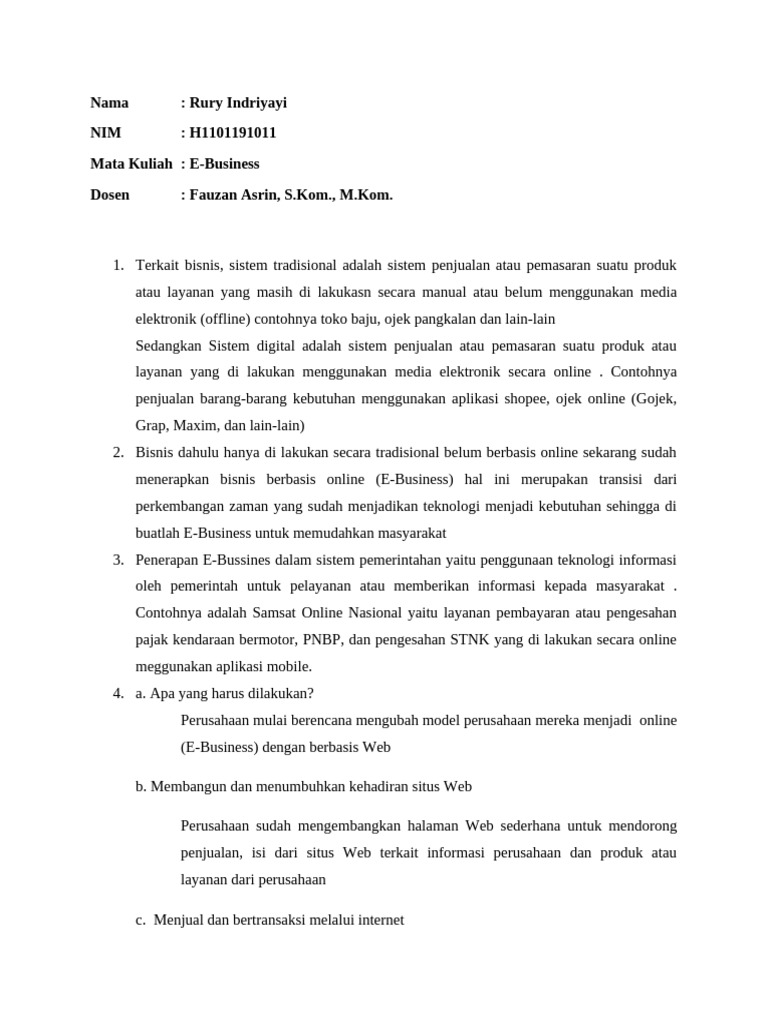 UTS E-Business | PDF