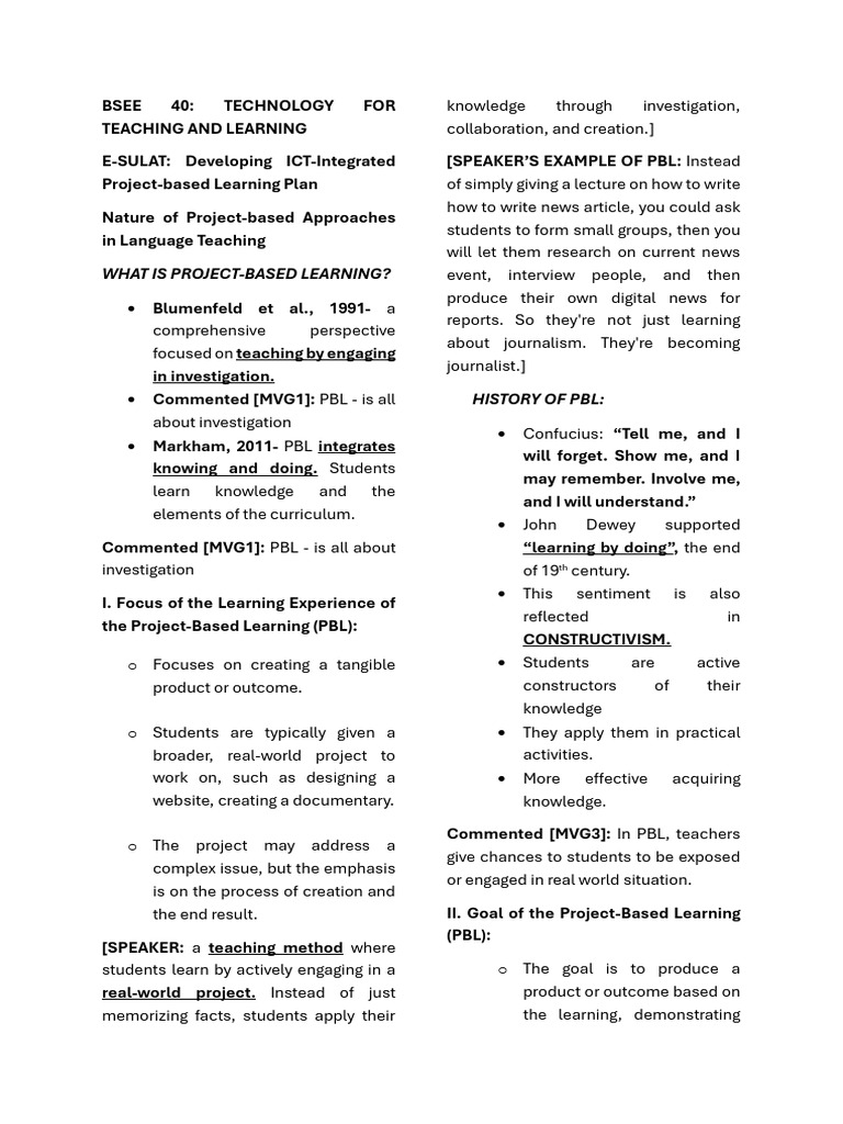 Transcription and Ppt Ttl 2 (1) | PDF | Project Based Learning | Educational Technology