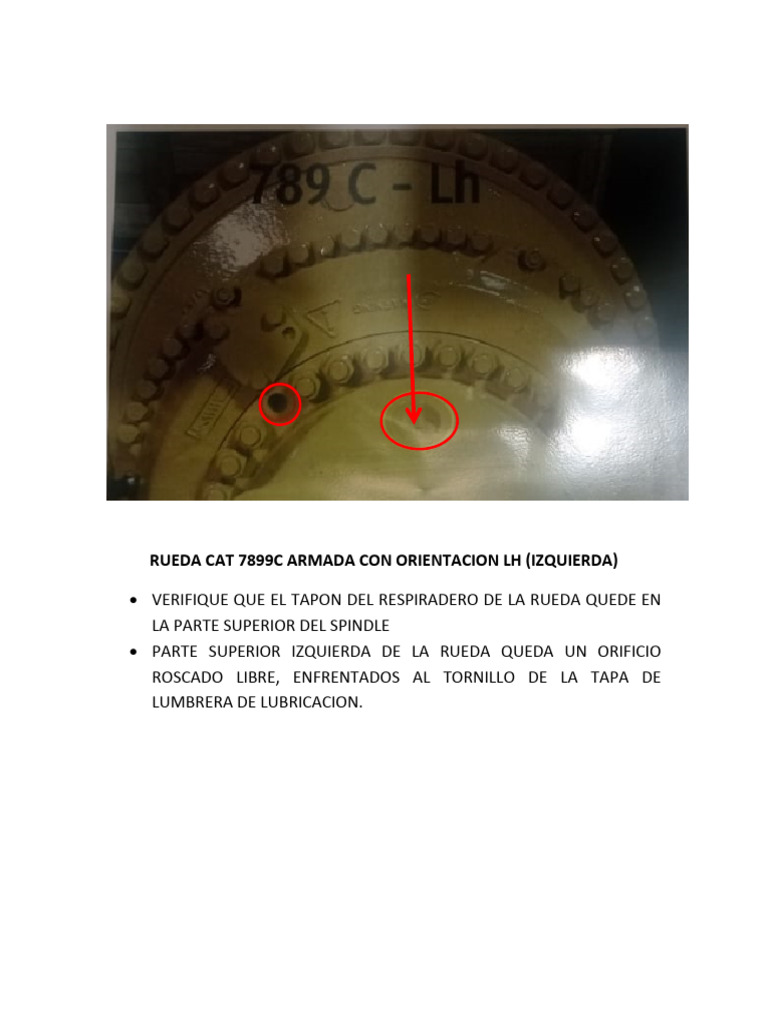 Rueda Cat 789C Orientacion Izquierda | PDF