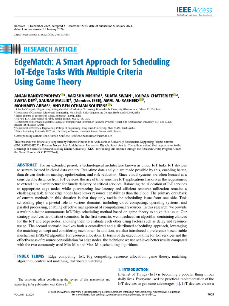 EdgeMatch a Smart Approach for Scheduling IoT-Edge Tasks With Multiple ...