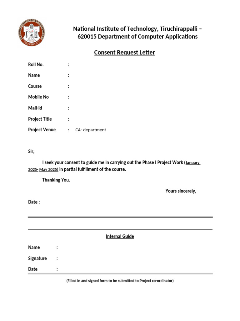 Consent Form Project Phase 1 | PDF